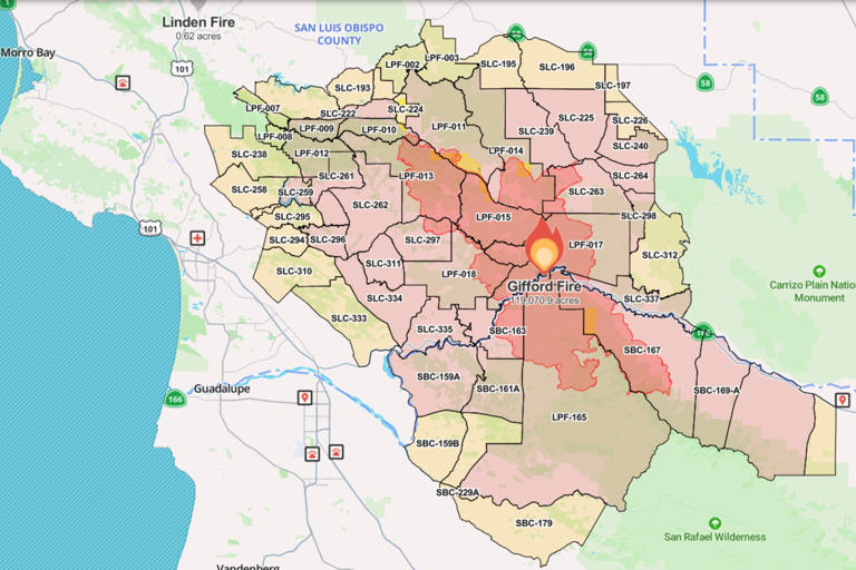 Gifford fire update, map as blaze reaches "megafire" status