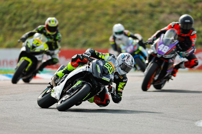 Harrison Dessoy wins his first race of the year at Thruxton