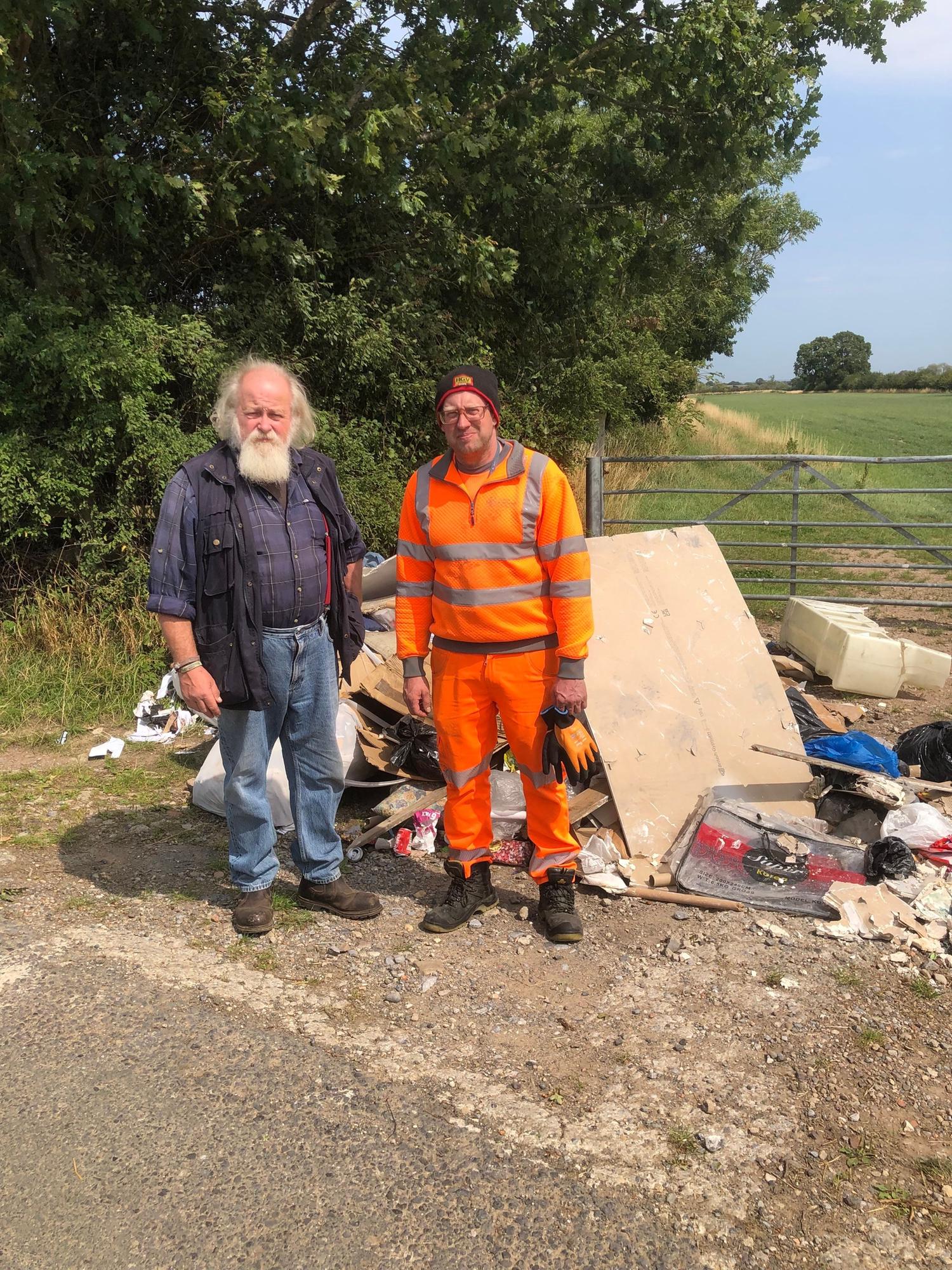 Cllr Warneken helps Green Hammerton tackle fly tipping