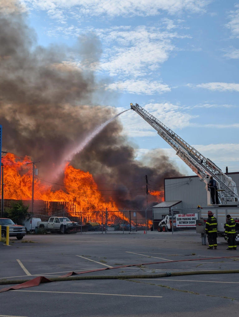 Gary firefighters spend 18 hours battling massive pallet company blaze