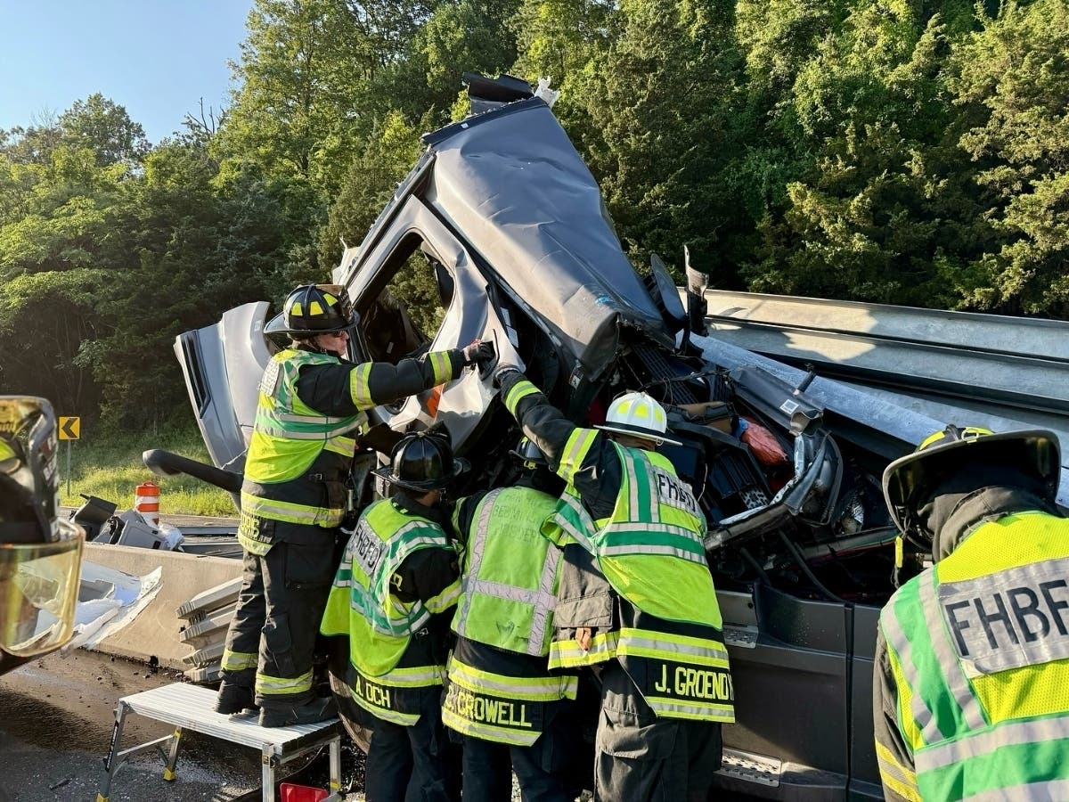 Trapped Driver Rescued From Tractor-Trailer Crash On I-78 In Bedminster