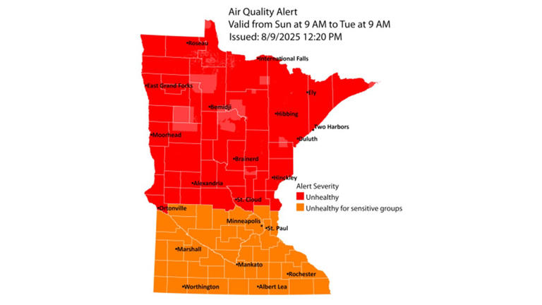 Air quality alert: Heavy surface smoke from Canada wildfires impacting ...