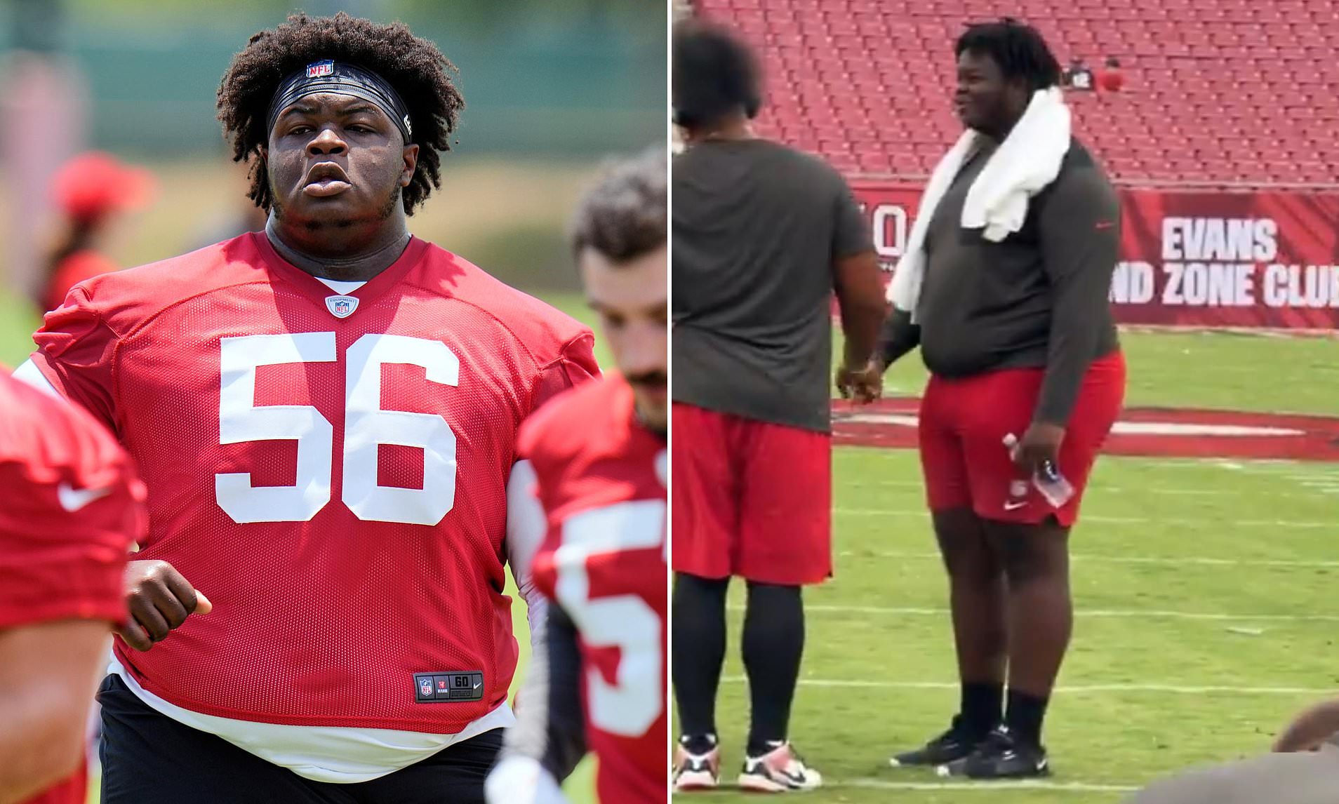 NFL rookie is deemed TOO FAT to play and forced to watch from the ...