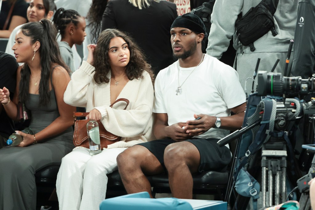 Bronny James and girlfriend cozy up in PDA photo for anniversary