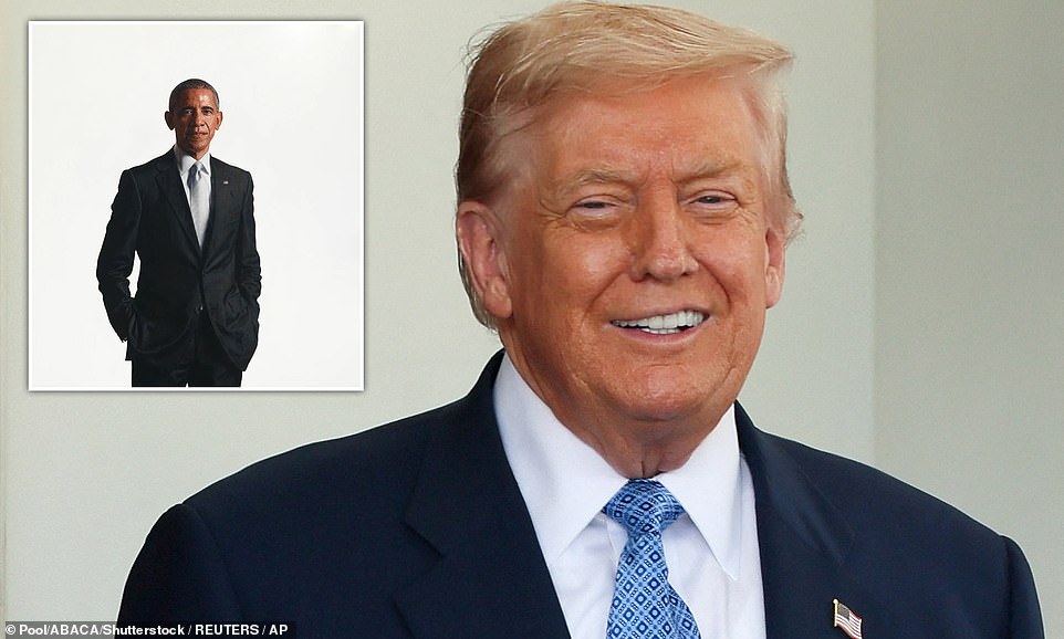 Report: Trump moves Obama, Bush portraits to hidden stairwell