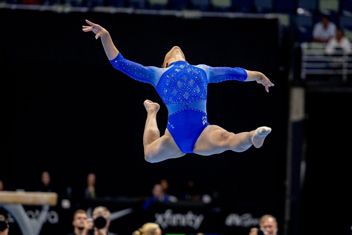 Stunning photos of Hezly Rivera's 2025 USA gymnastics championship title