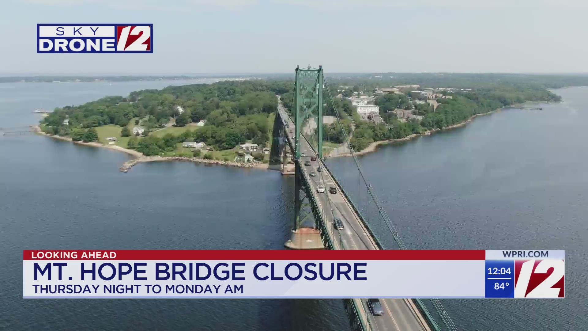 Mount Hope Bridge to close for 3 days