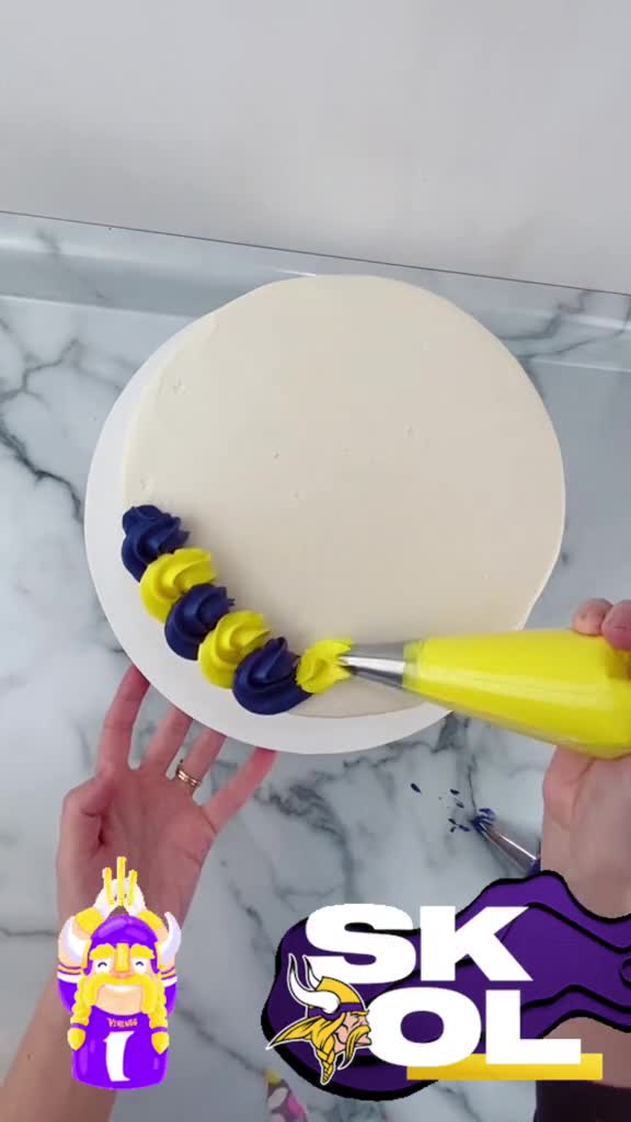 Vikings-Inspired Football Cake Decorating Step-by-Step