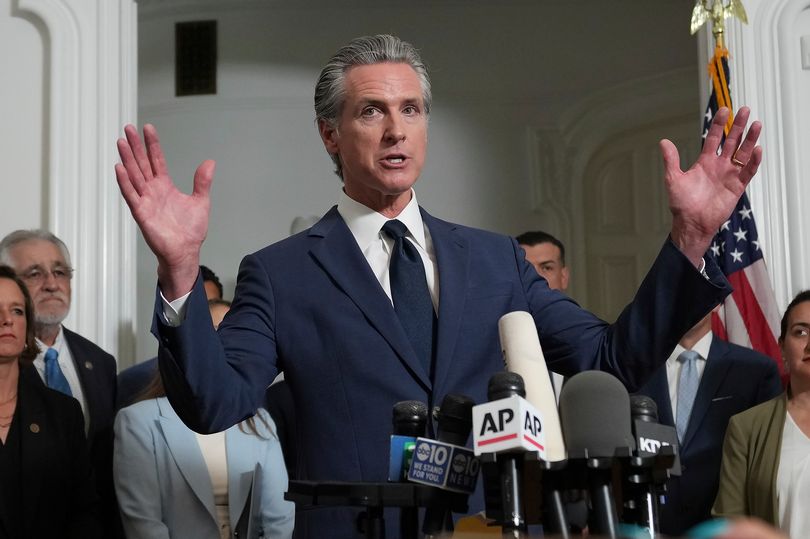Gavin Newsom sends fiery five-word letter to Trump as redistricting ...