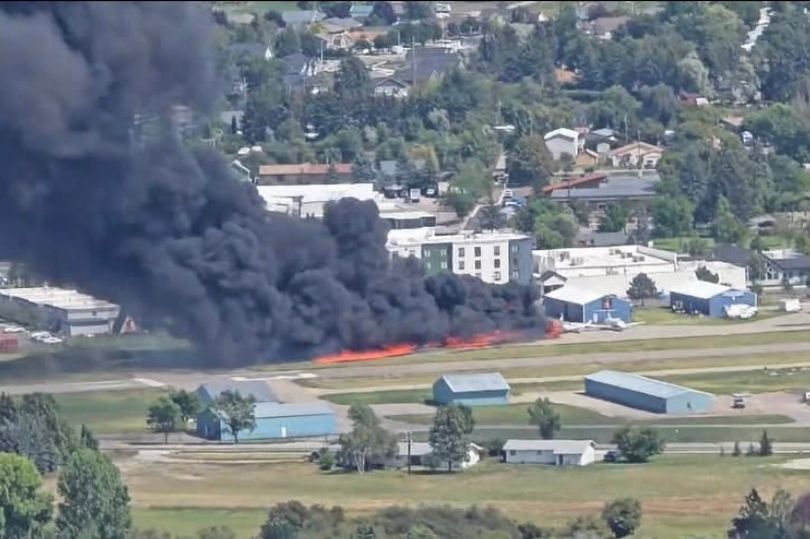 Montana plane crash horror as huge fireball spotted at airport