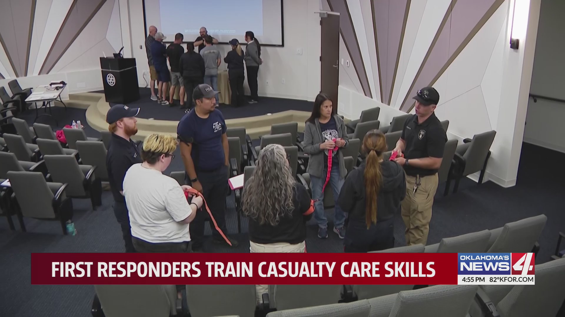 First responders train casualty care skills