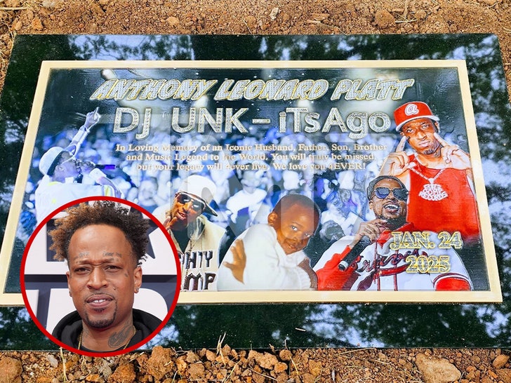 'Walk It Out' Rapper DJ Unk RIP-ing With Blinged-Out Headstone in Atlanta