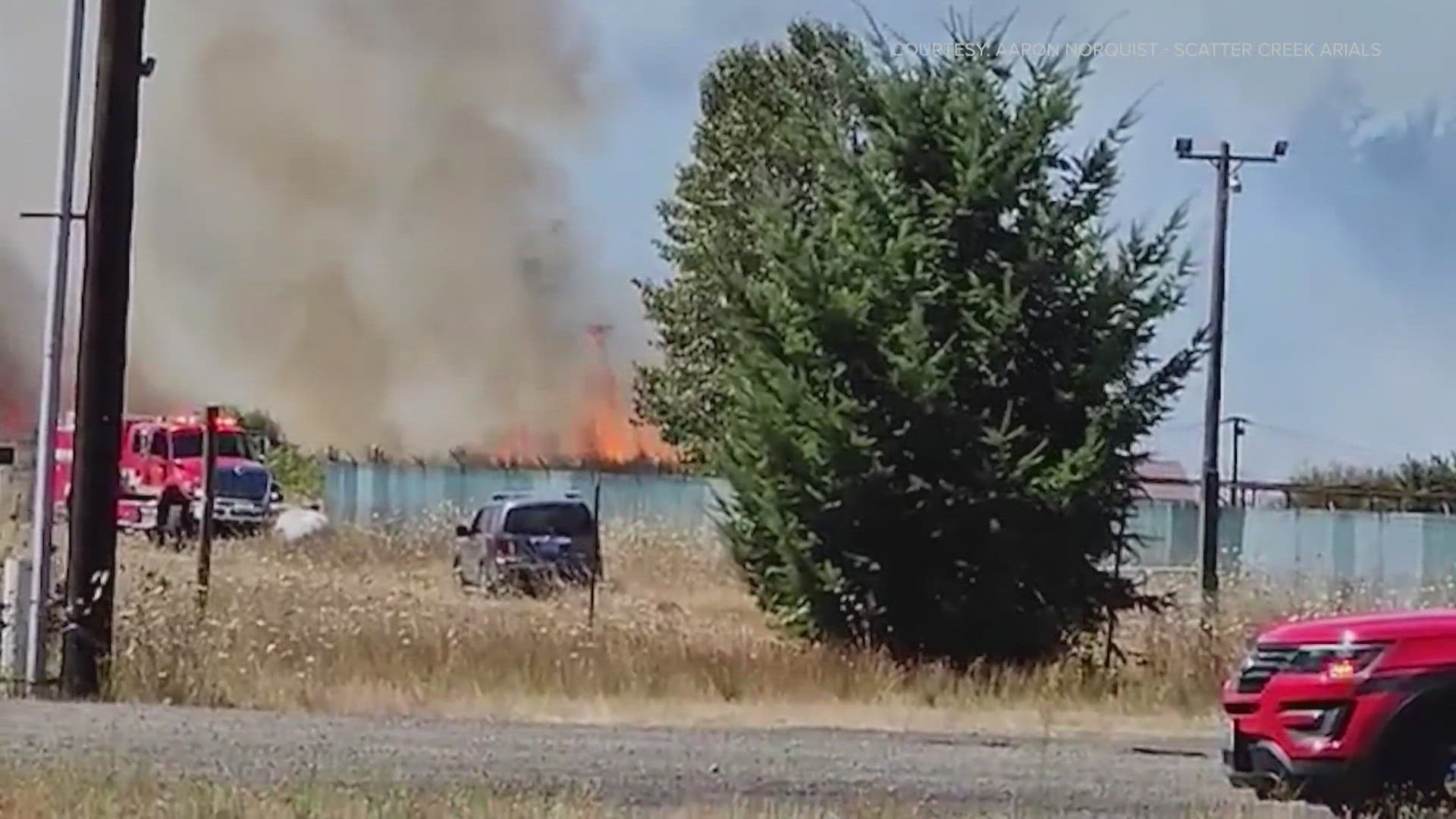 Brush fire in Thurston County under control