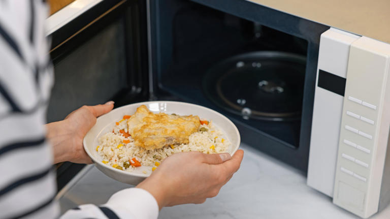 The Common Mistake That's Making Your Microwave So Much Harder To Clean