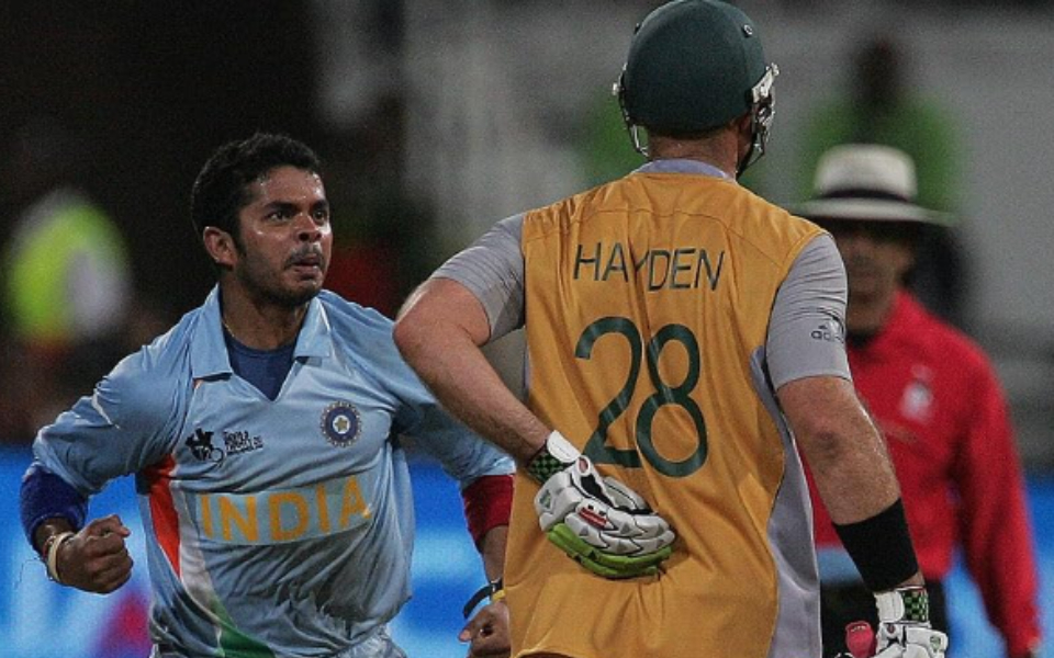 Sreesanth explains celebration behind Hayden's wicket at T20 World Cup 2007