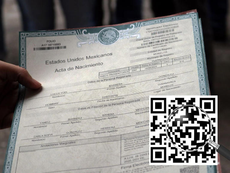 Acta de nacimiento con código QR: cuánto cuesta y cómo tramitarla