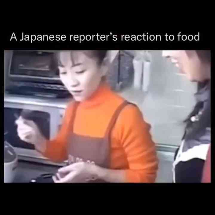 Japanese Reporter Reacting To Food