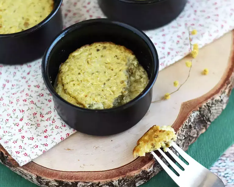 Flans à la courgette et au pesto - sans gluten