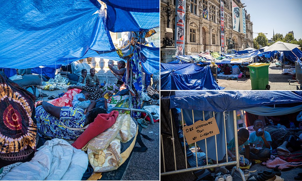 Inside Paris's latest migrant camp