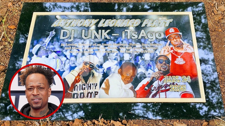 'Walk It Out' Rapper DJ Unk RIP-ing With Blinged-Out Headstone in Atlanta