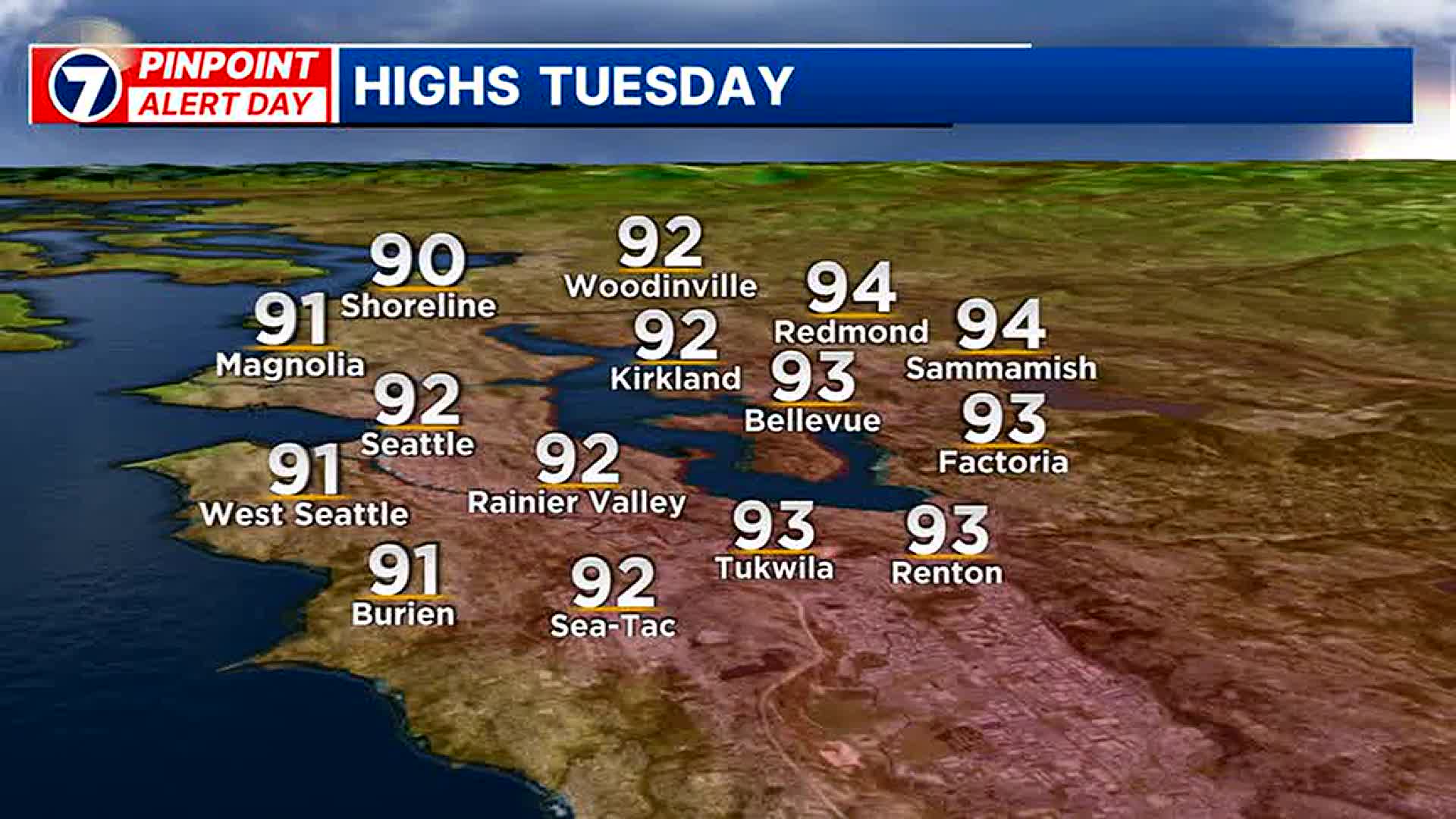 Forecast for Monday Night Aug 11