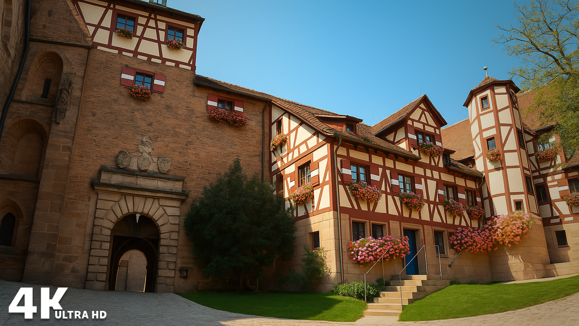 Menjelajah Kastil Nuremberg di Jerman Zaman Pertengahan (4K)