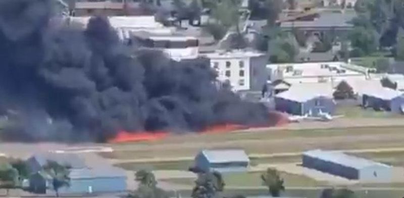 Plane Carrying 4 Passengers Crashes Into Parked Aircraft At Us Airport