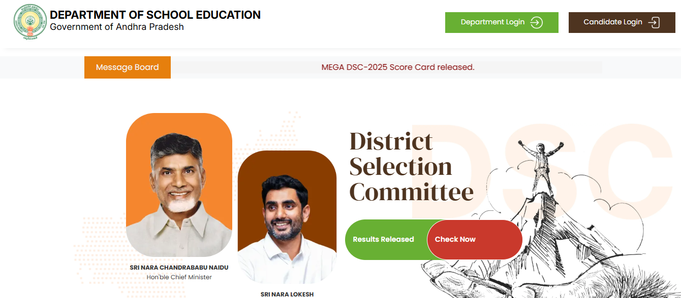 AP Mega DSC 2025 results announced at apdsc.apcfss.in: Check details ...