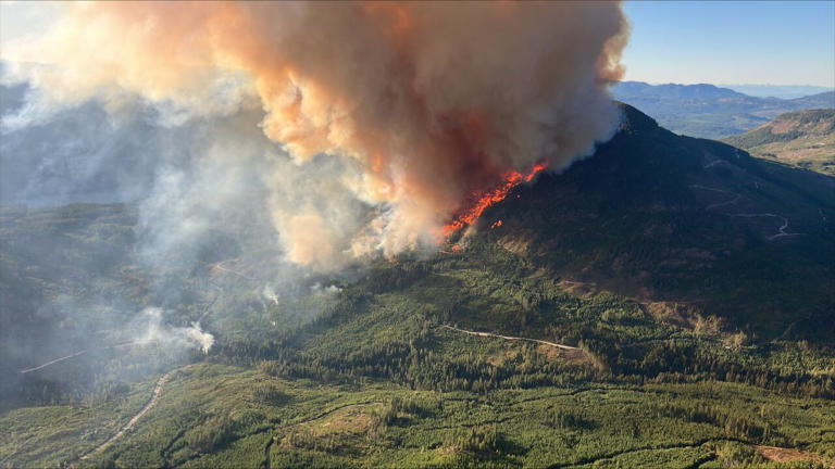 'Massive' wildfire south of Port Alberni, B.C., doubles in size in less ...