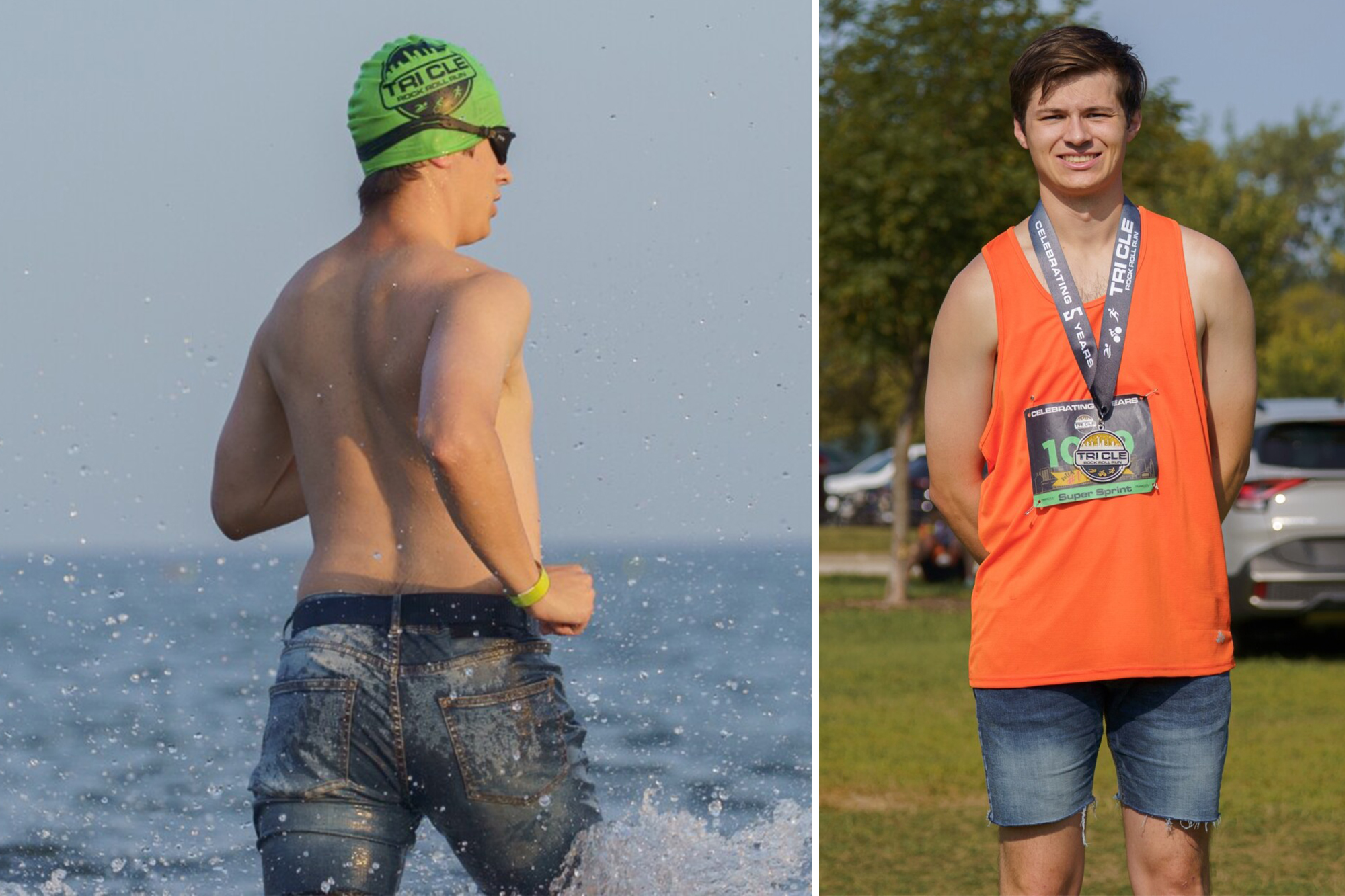 Ohio man competes in triathlon wearing jorts after losing bet — and ...