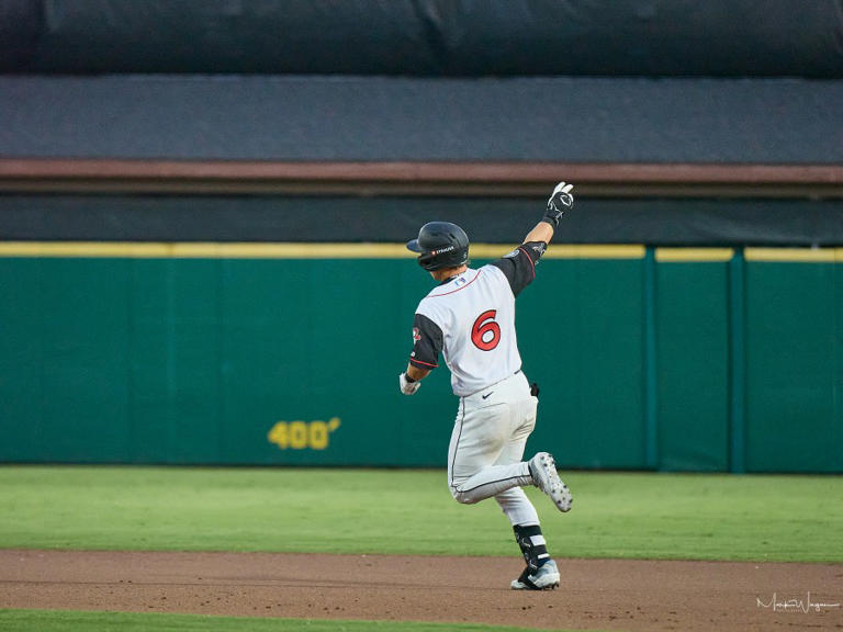 Top prospect Colt Emerson flashes defense, power in Travelers debut