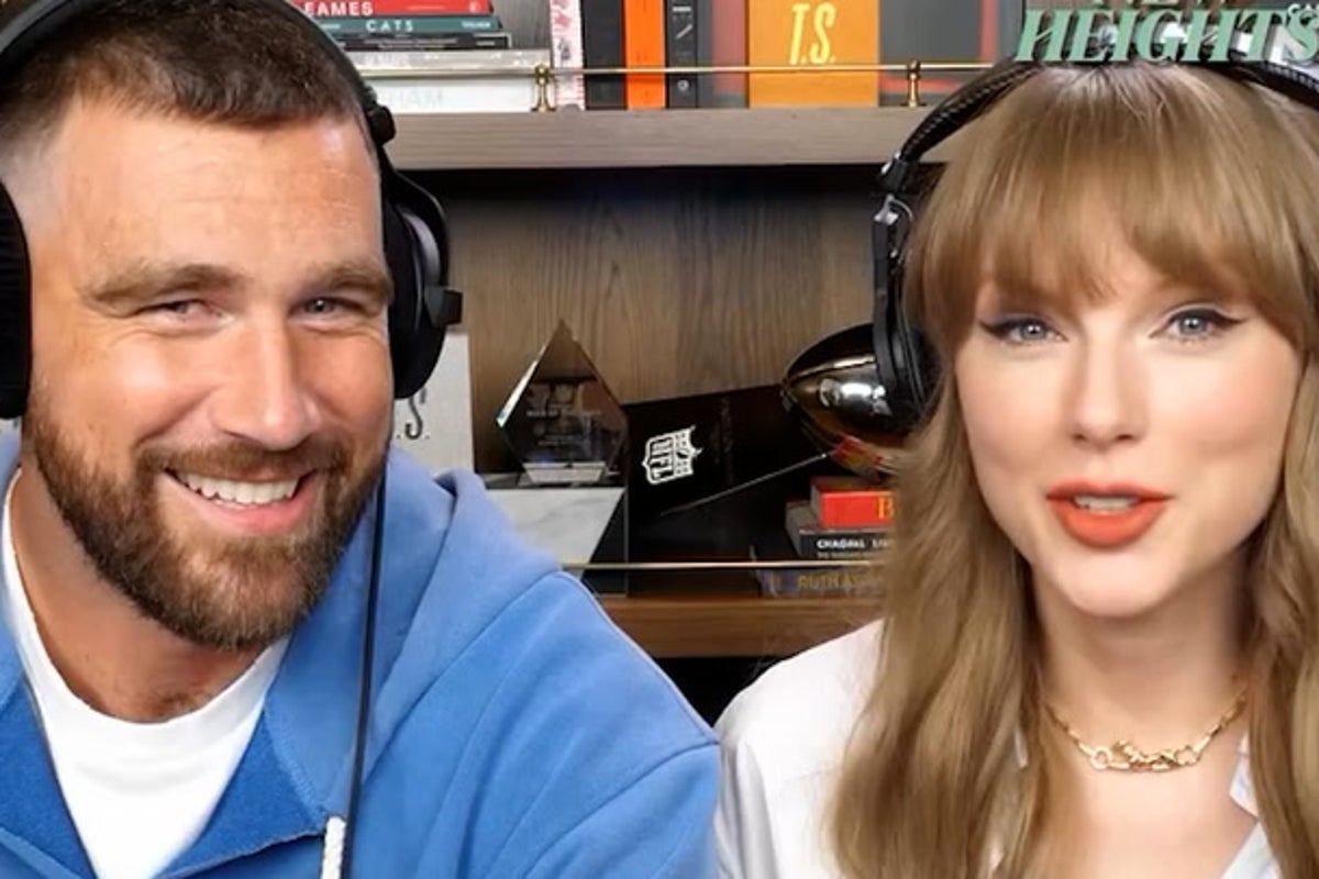 Taylor Swift unveils first glimpse of 12th album cover on Travis Kelce’s podcast