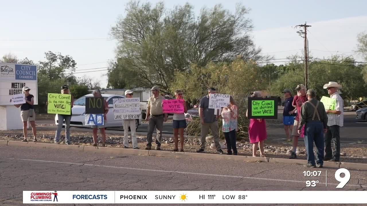 Cochise County residents protest over aluminum recycling plant in Benson