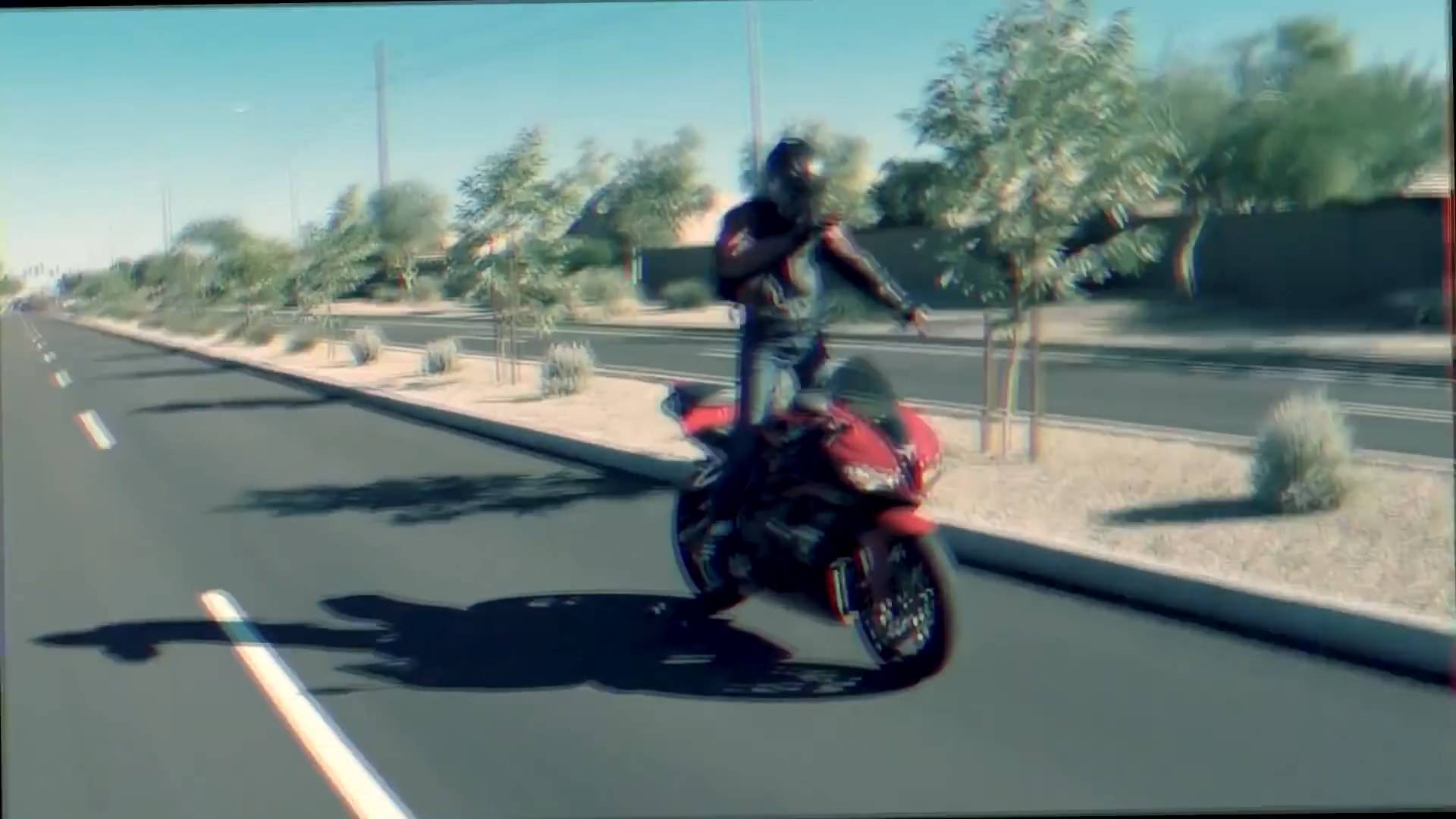 Handing out McDonald's on our motorcycles