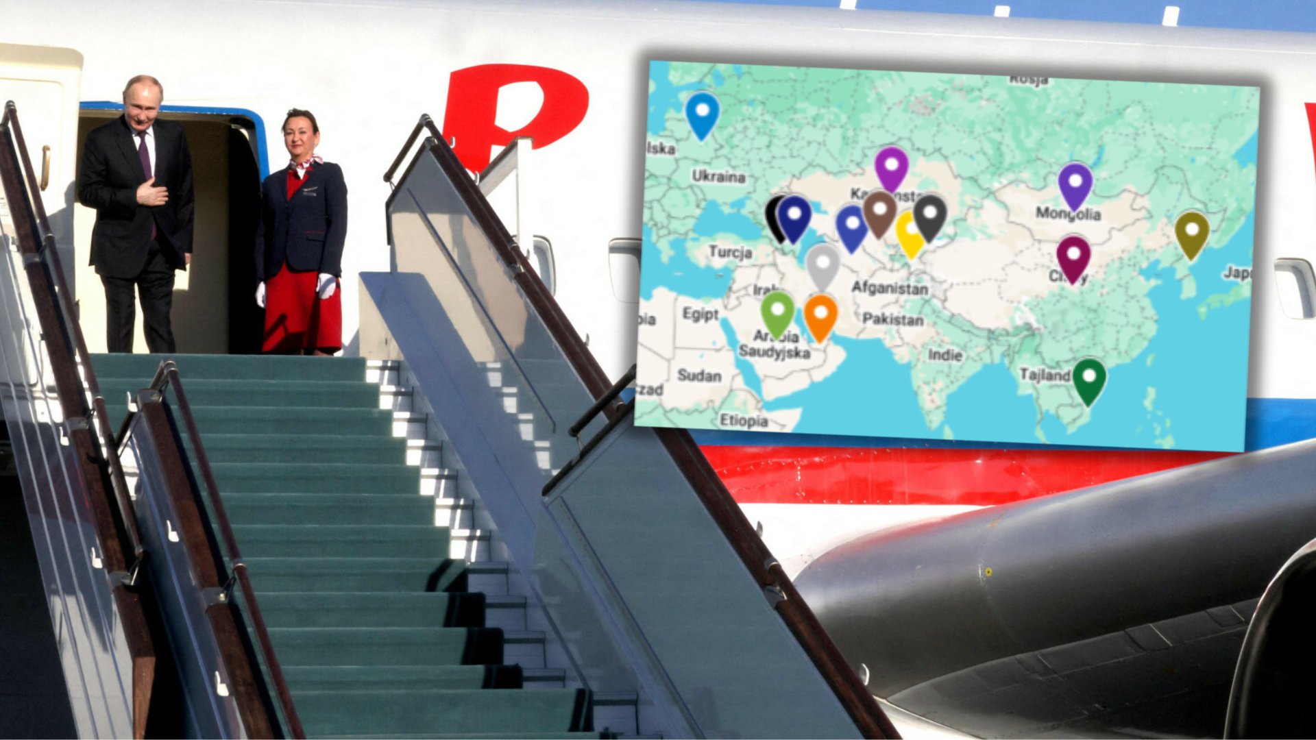 Władimir Putin leci na rozmowy do USA. Mapa jego podróży mówi wiele