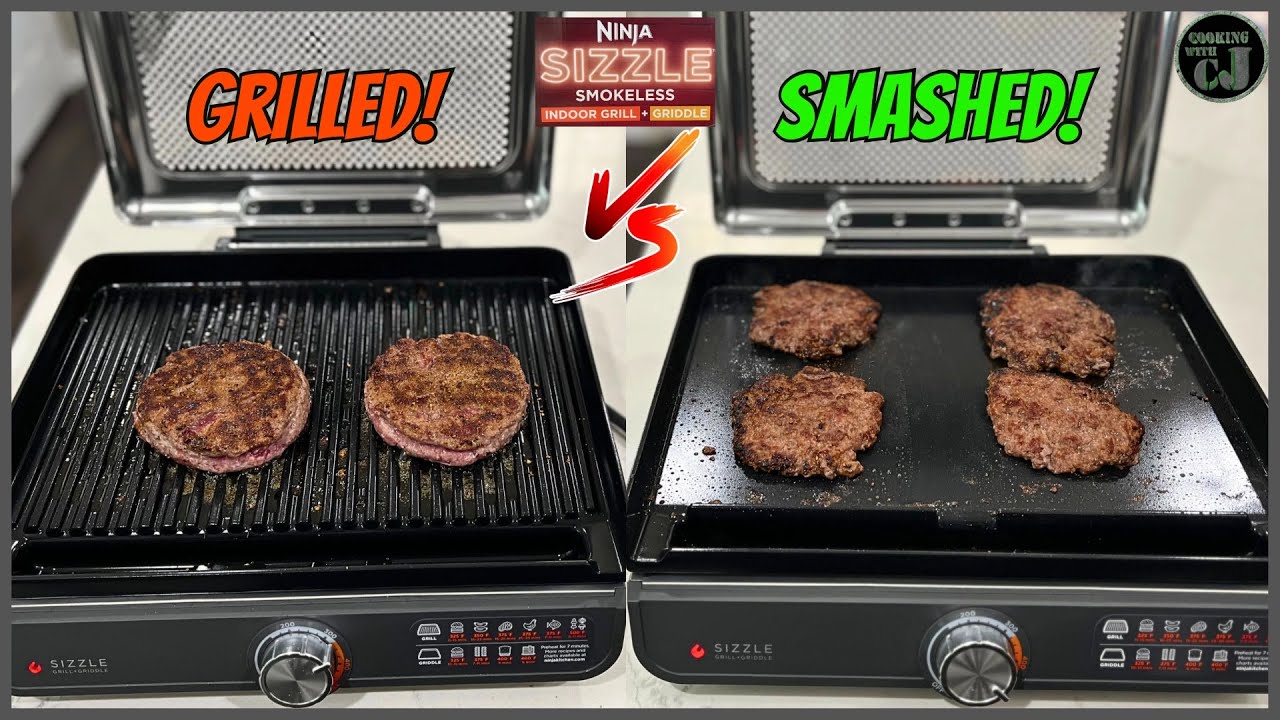NINJA SIZZLE SMASHBURGERS AND GRILLED HAMBURGERS!