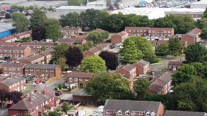 Ripley Close Normanton fire: Dramatic drone footage captures huge blaze ...