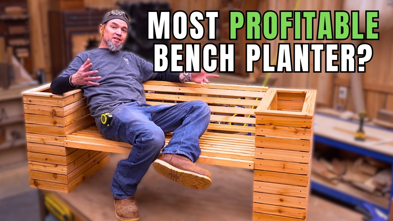 Build a DOUBLE Planter Bench / Common Materials, Low Cost, and Easy to ...
