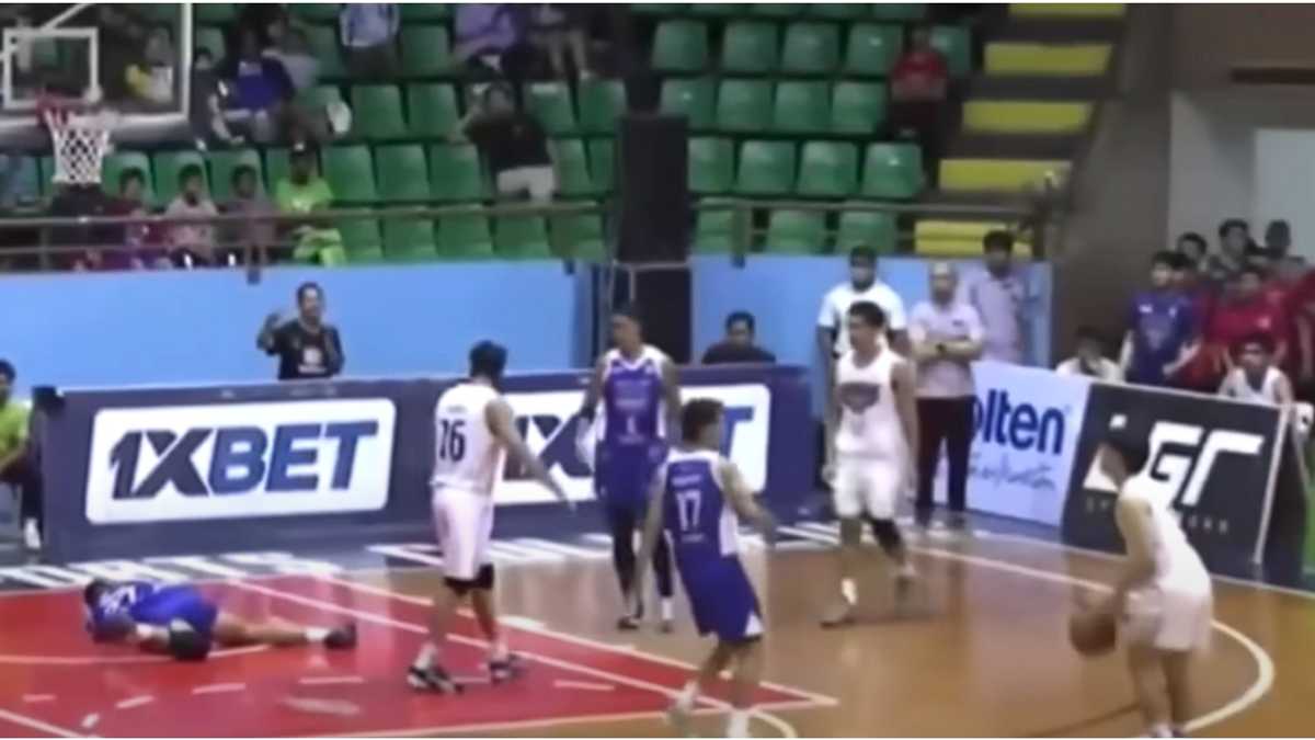 MPBL: Jonas Tibayan drops unconscious with a broken jaw after a brutal punch from Michole Solera