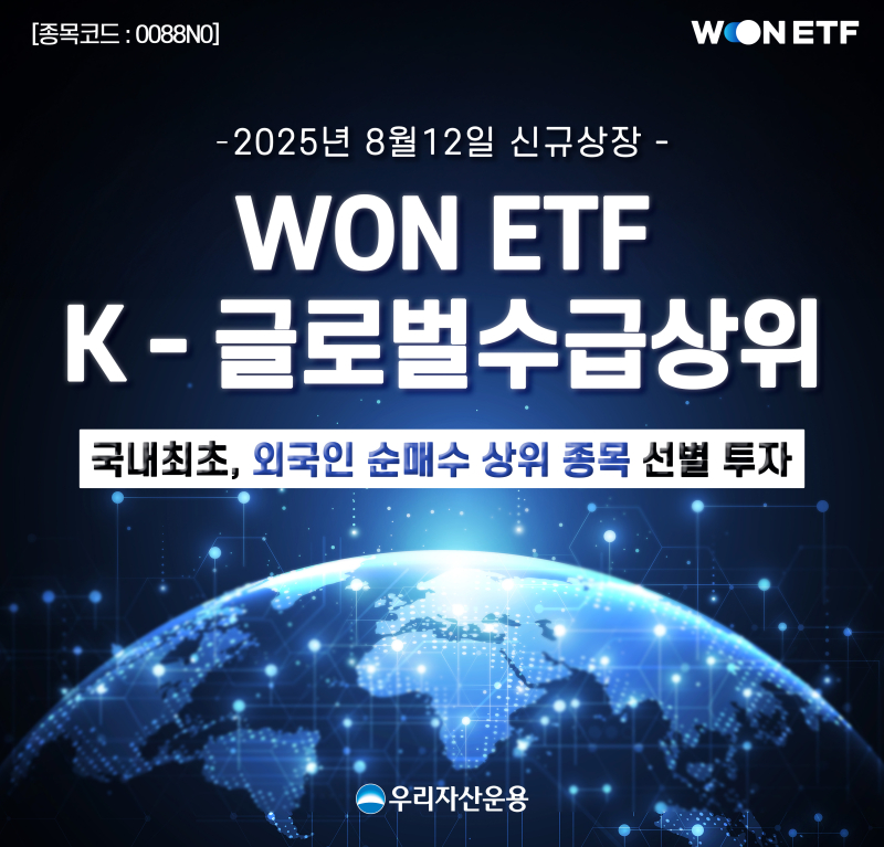 우리운용, ‘WON K-글로벌수급상위 ETF’ 12일 신규상장