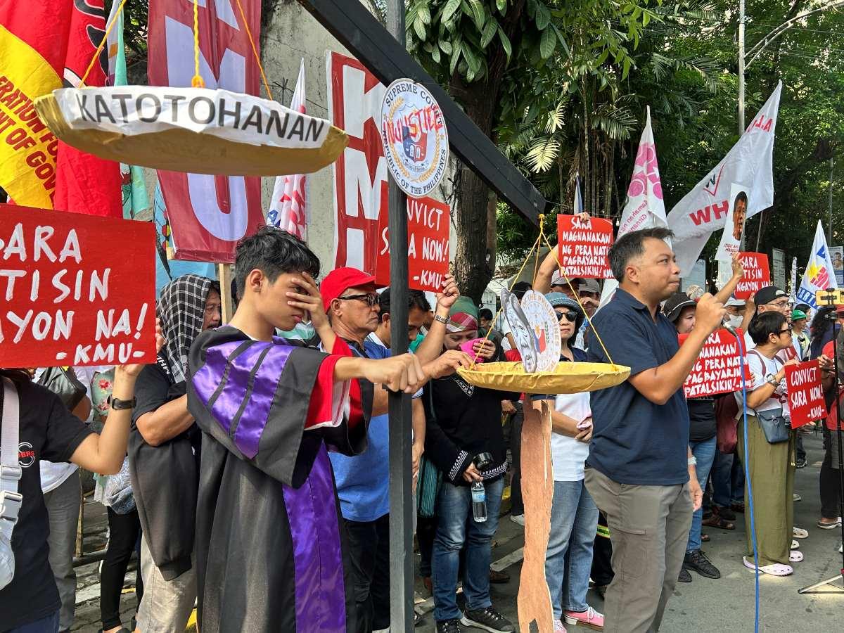 Protesters call on SC to overturn ruling on Sara Duterte impeachment