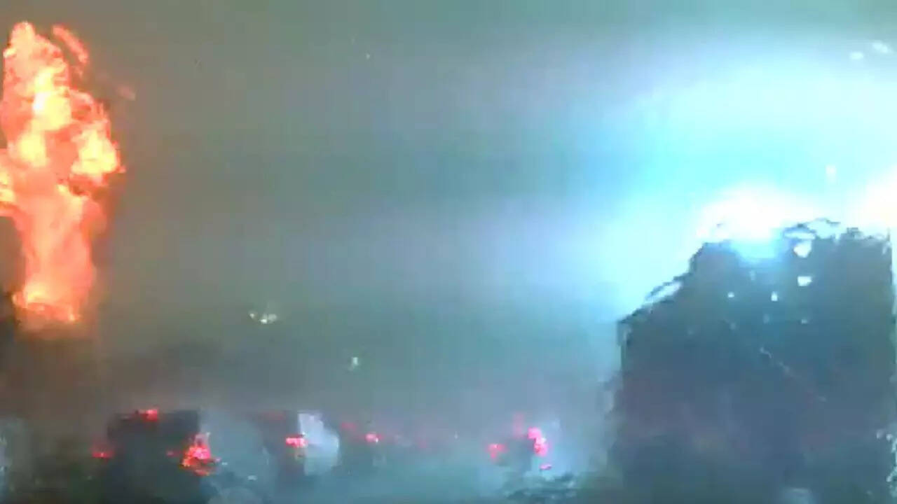 Watch | Lightning strike in South Carolina turns utility pole into ...