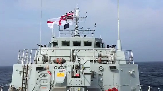 Royal Navy ship HMS Pembroke operating before she was sold to Romania