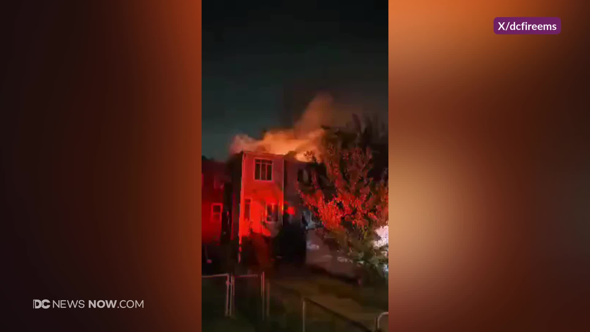 Videos show raging fire in Southeast DC