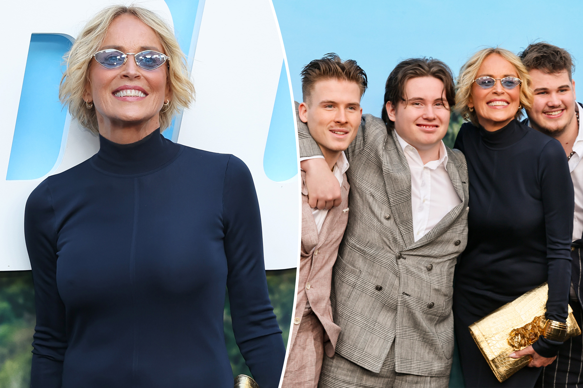 Sharon Stone makes rare red carpet appearance with her 3 sons at ...