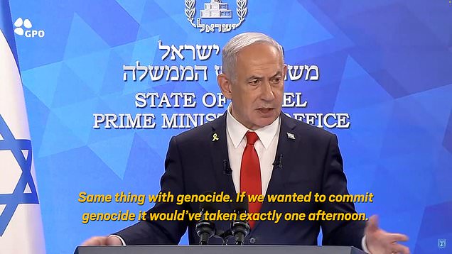 Netanyahu: 'If we wanted to commit genocide, it would've taken exactly ...