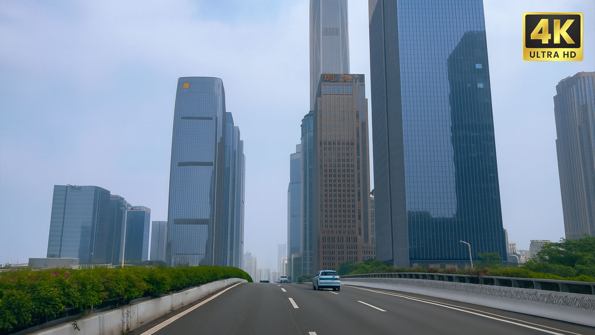 Urban drive in Shenzhen, China from Futian to Nanshan 4K
