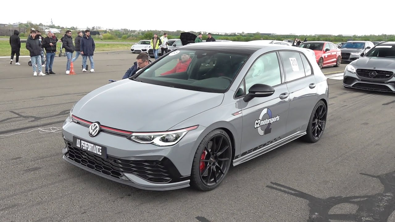 465HP VW Golf 8 GTI Clubsport 45 Akrapovic – Drag Racing & Engine Sound