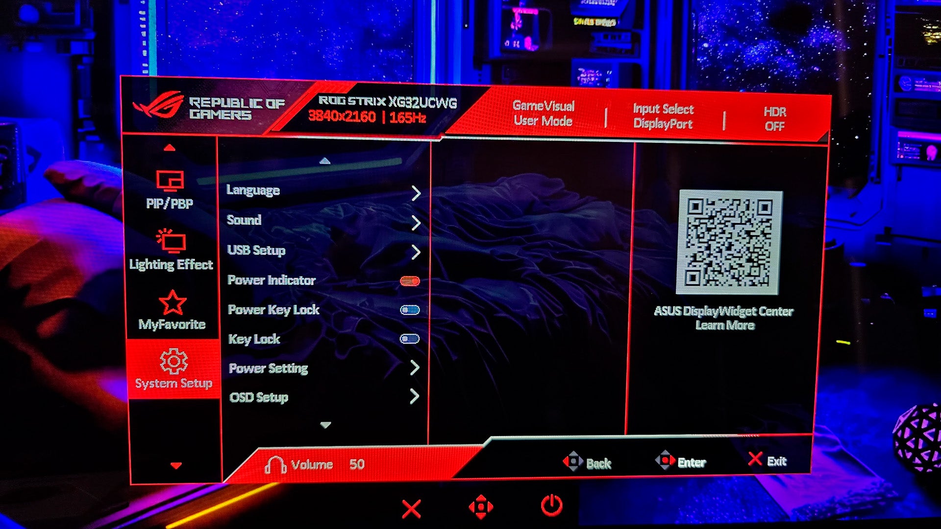 Asus ROG Strix XG32UCWG – OSD And Software