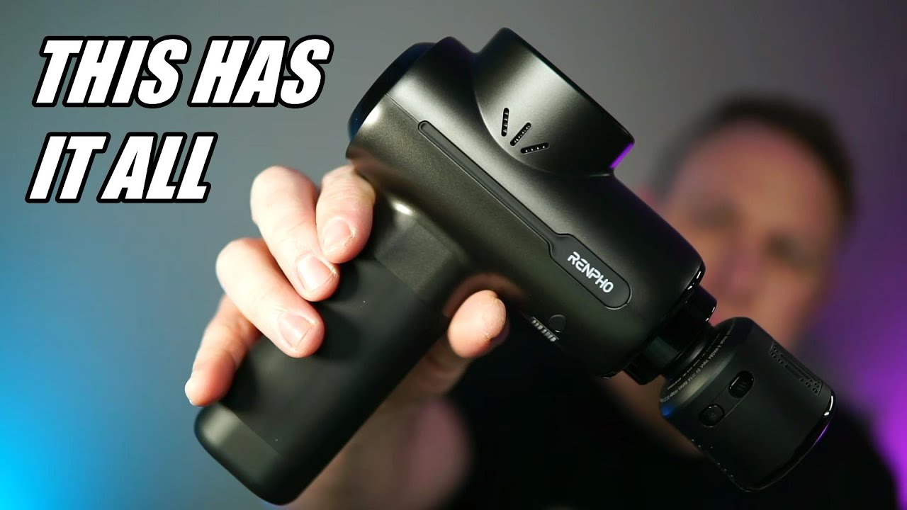 RENPHO Massage Gun With Heat, Cooling, Dock, and App